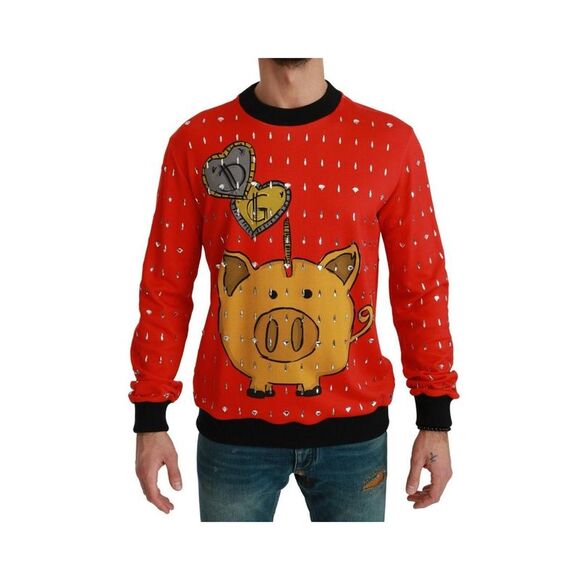 Dolce & Gabbana | Sweaters | Dolce Gabbana Crystal Pig Sweatshirt ...